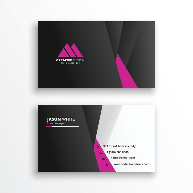 Editable Business Card Templates, Printable Business Cards, Modern ...