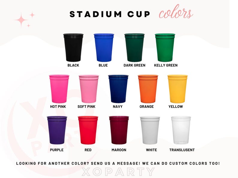 Personalized Stadium Cups | Custom Names & Date Favor | Bach Trip Cups ...
