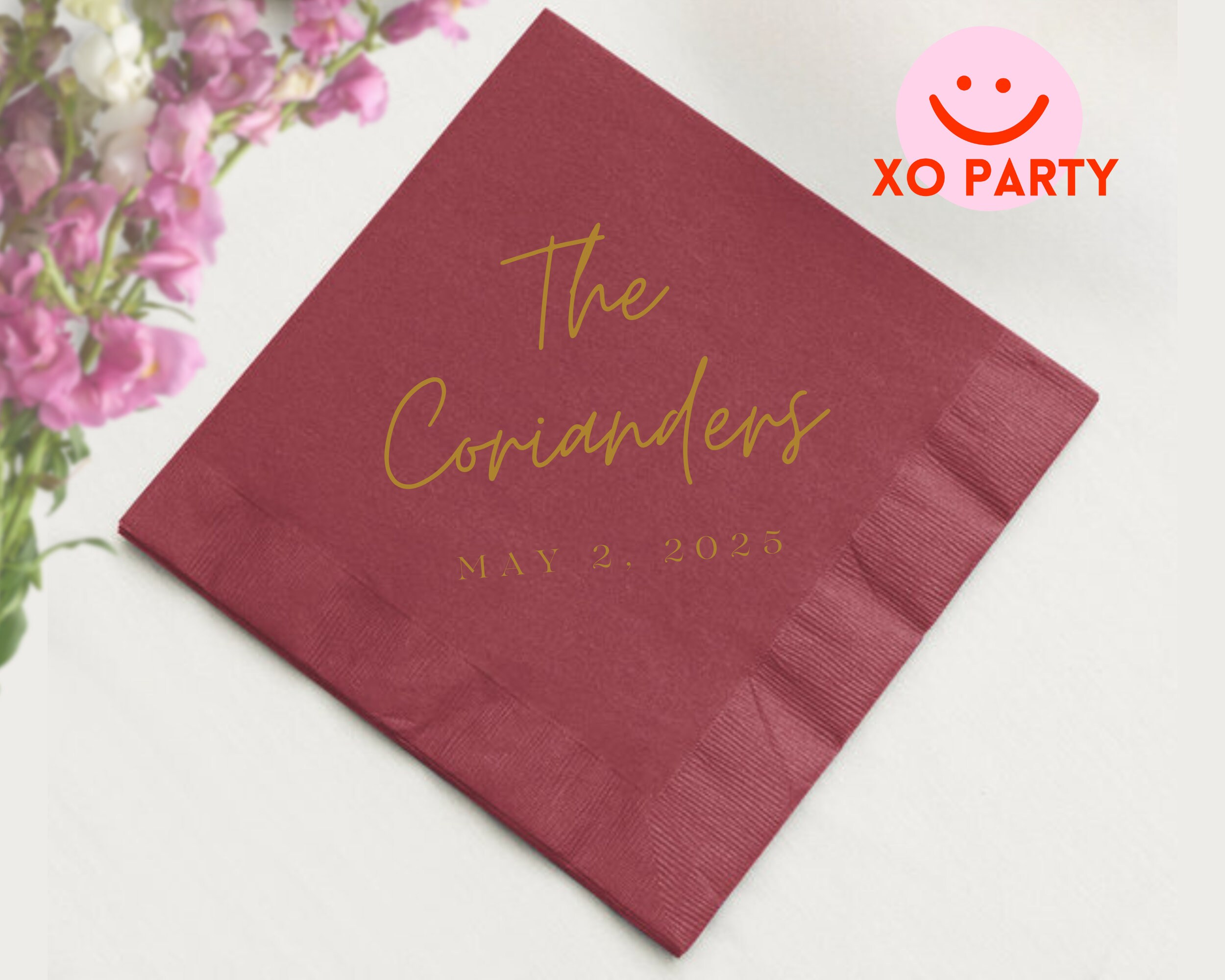 Customized Bridal Napkins Modern Wedding Tableware - Etsy