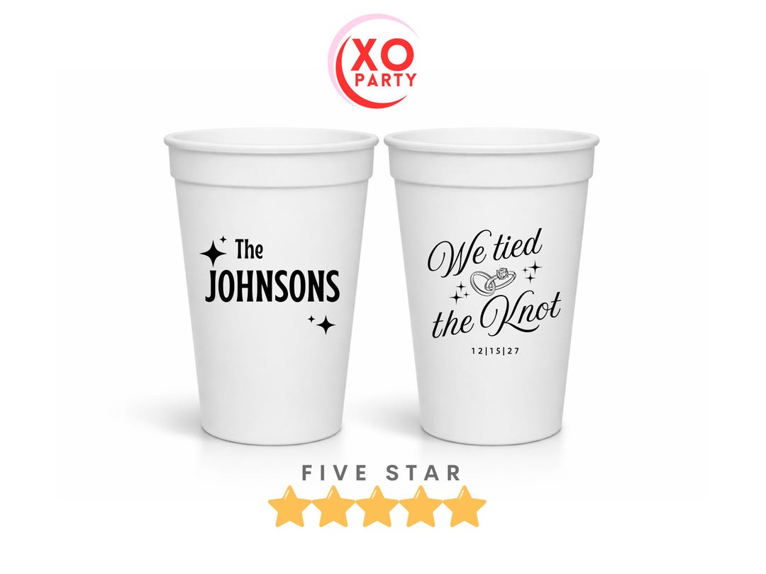 Personalized Wedding Stadium Cups | Custom Name Drinkware | Reception ...