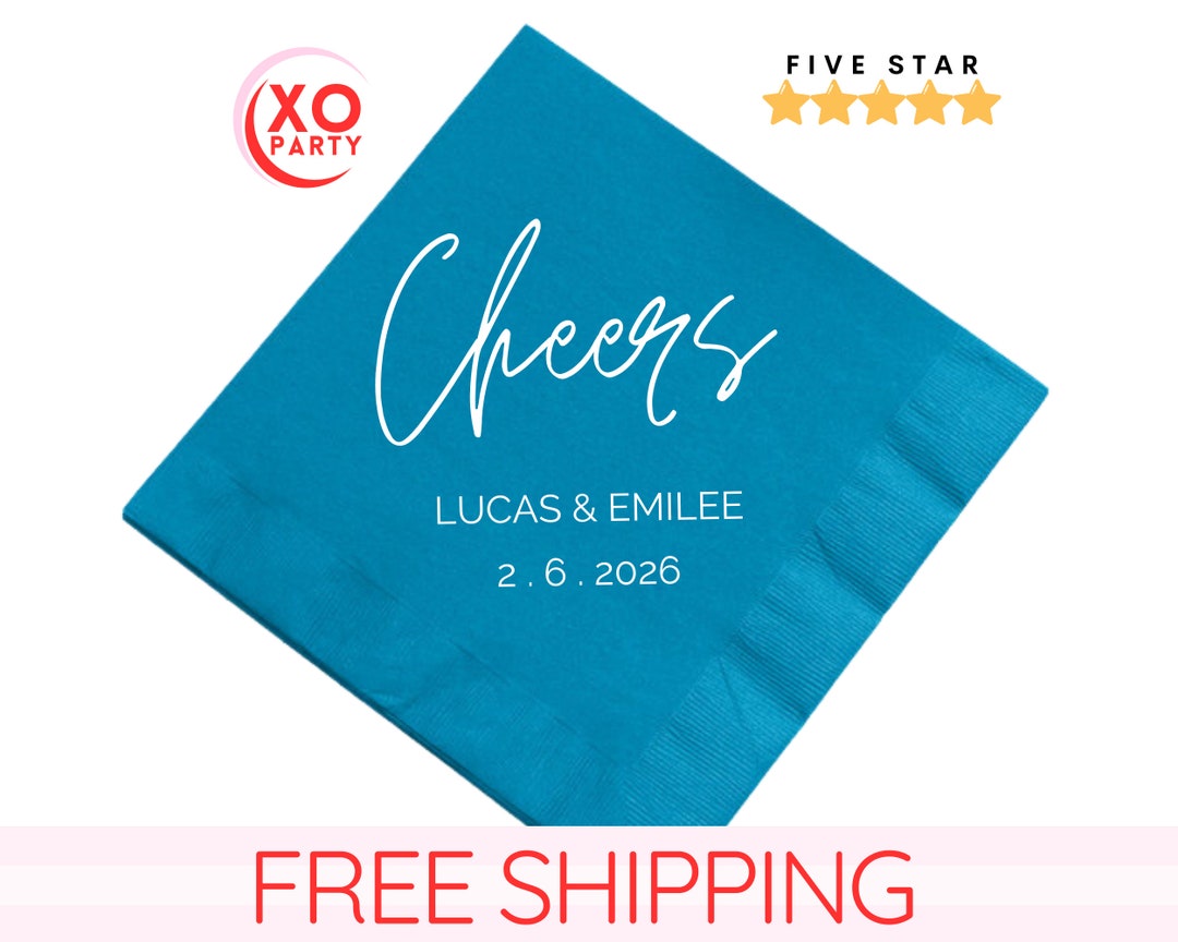 Custom Napkin Name Script Personalized Napkins Wedding Napkins ...