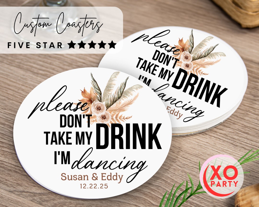 Full Color Personalized Coaster as Favors, Wedding Favor Coasters ...