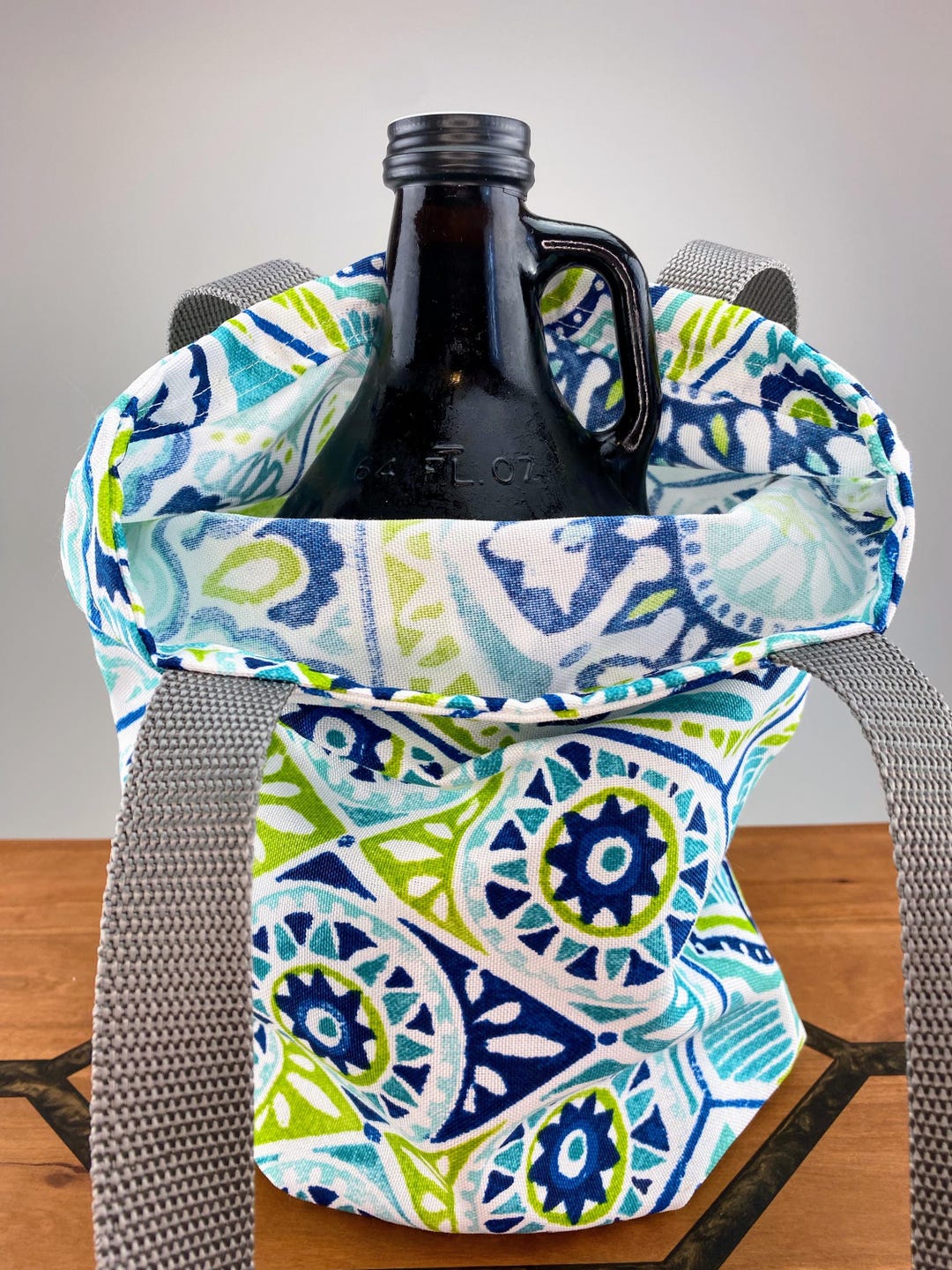 Growler Tote, Reusable Eco-friendly, Growler Gift Bag, Handmade Bottle ...