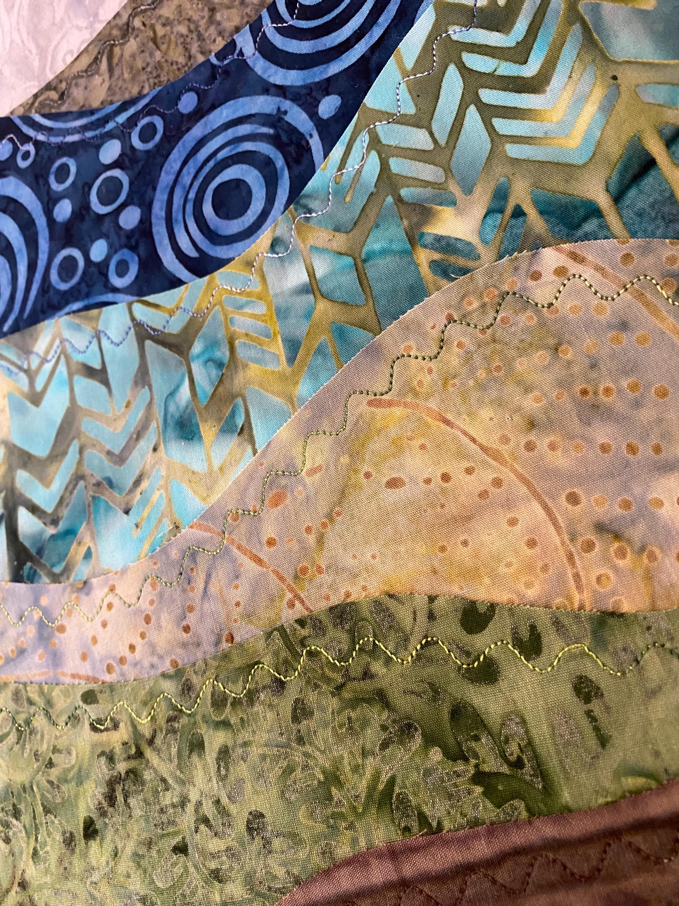 Landscape Art Quilt, Mountain Landscape Art, Appalachian Blue Ridge ...