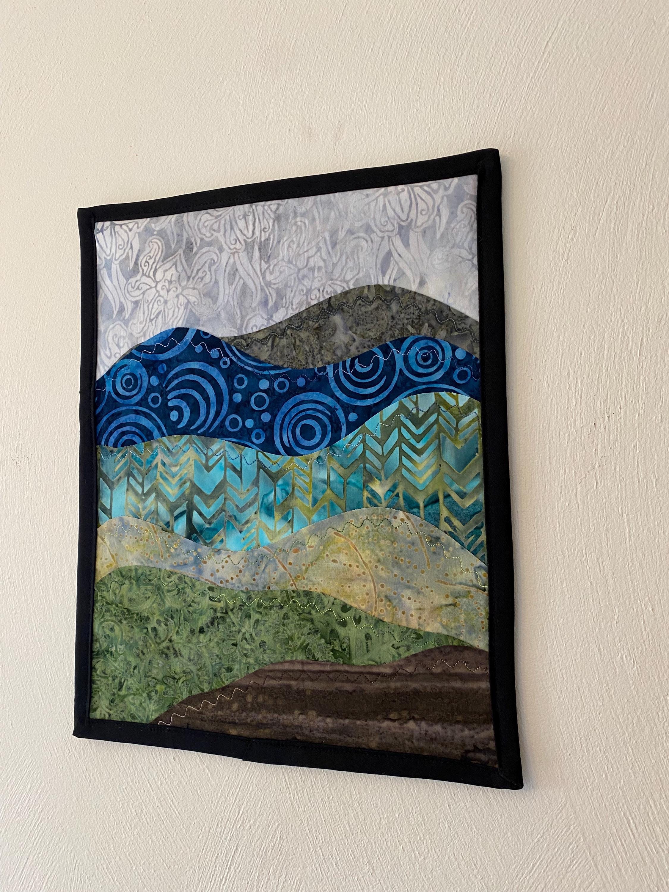 Landscape Art Quilt, Mountain Landscape Art, Appalachian Blue Ridge ...