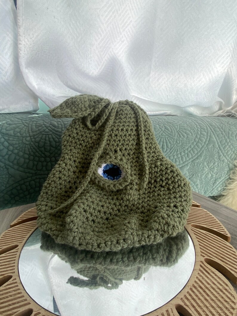 Third Eye Pear Crochet Purse Drawstring Bag Satchel - Etsy