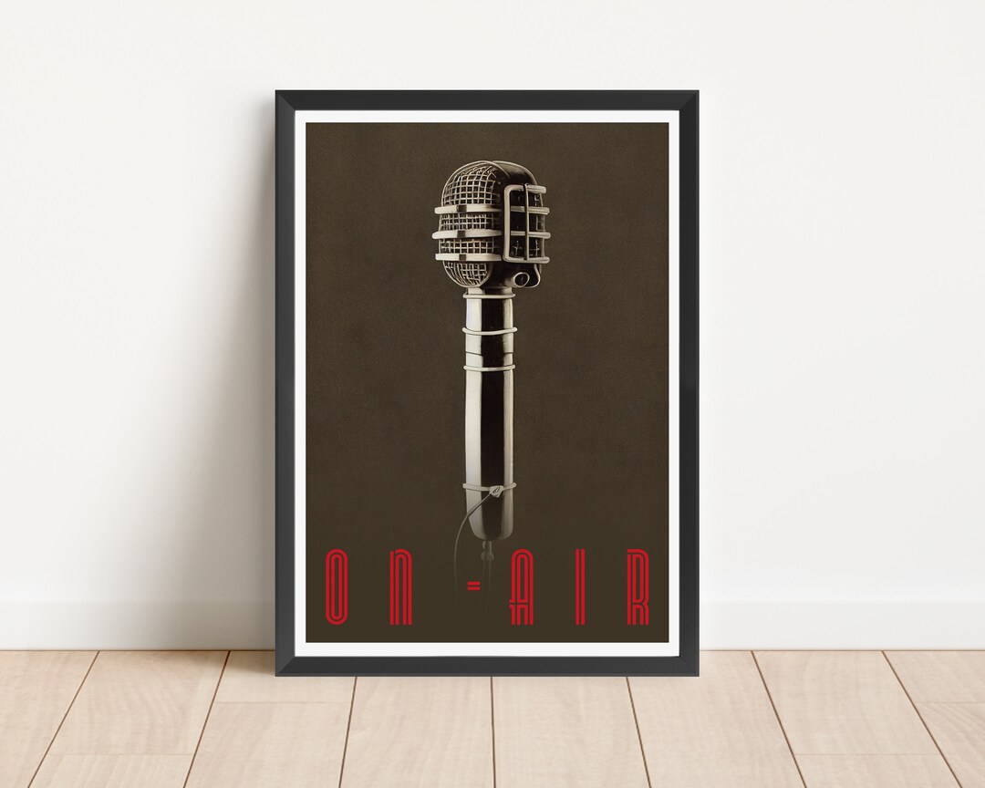 ON - AIR : Vintage Microphone | Pro Audio Music Studio Decor | High ...