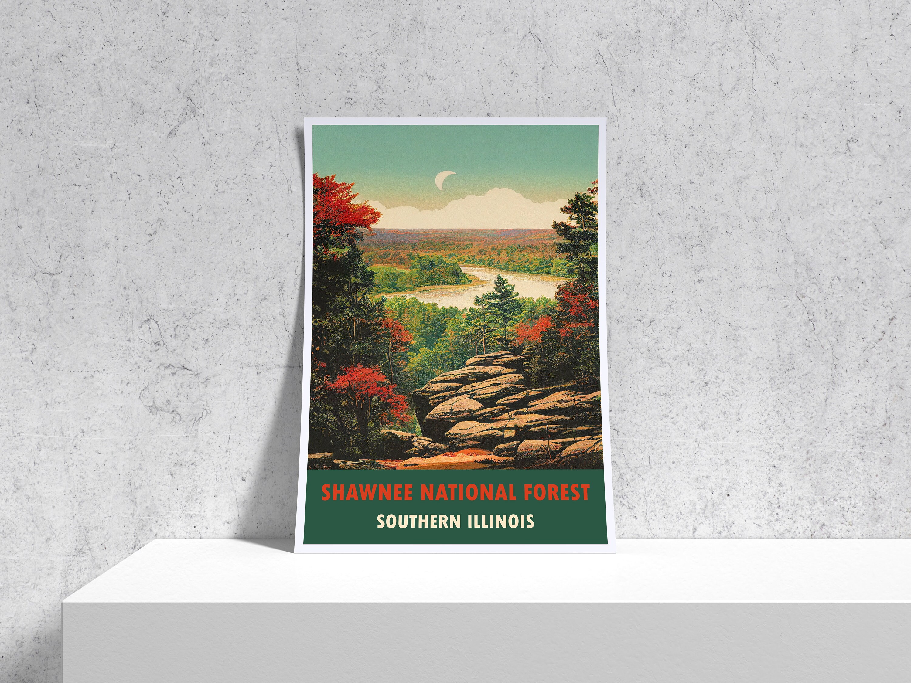 Shawnee National Forest Art Print | Ferne Clyffe State Park Travel ...