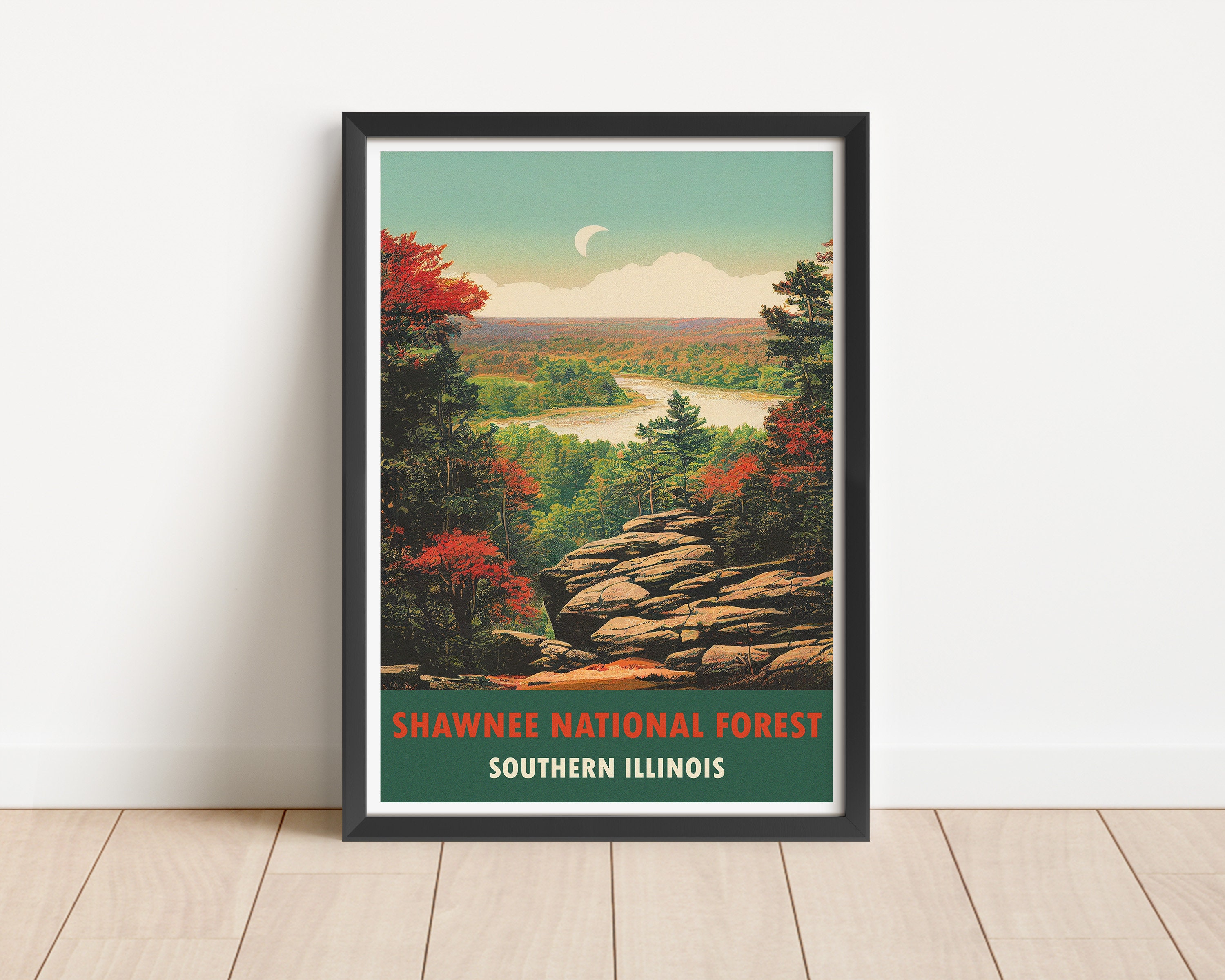 Shawnee National Forest in Southern Illinois Travel Poster - Etsy