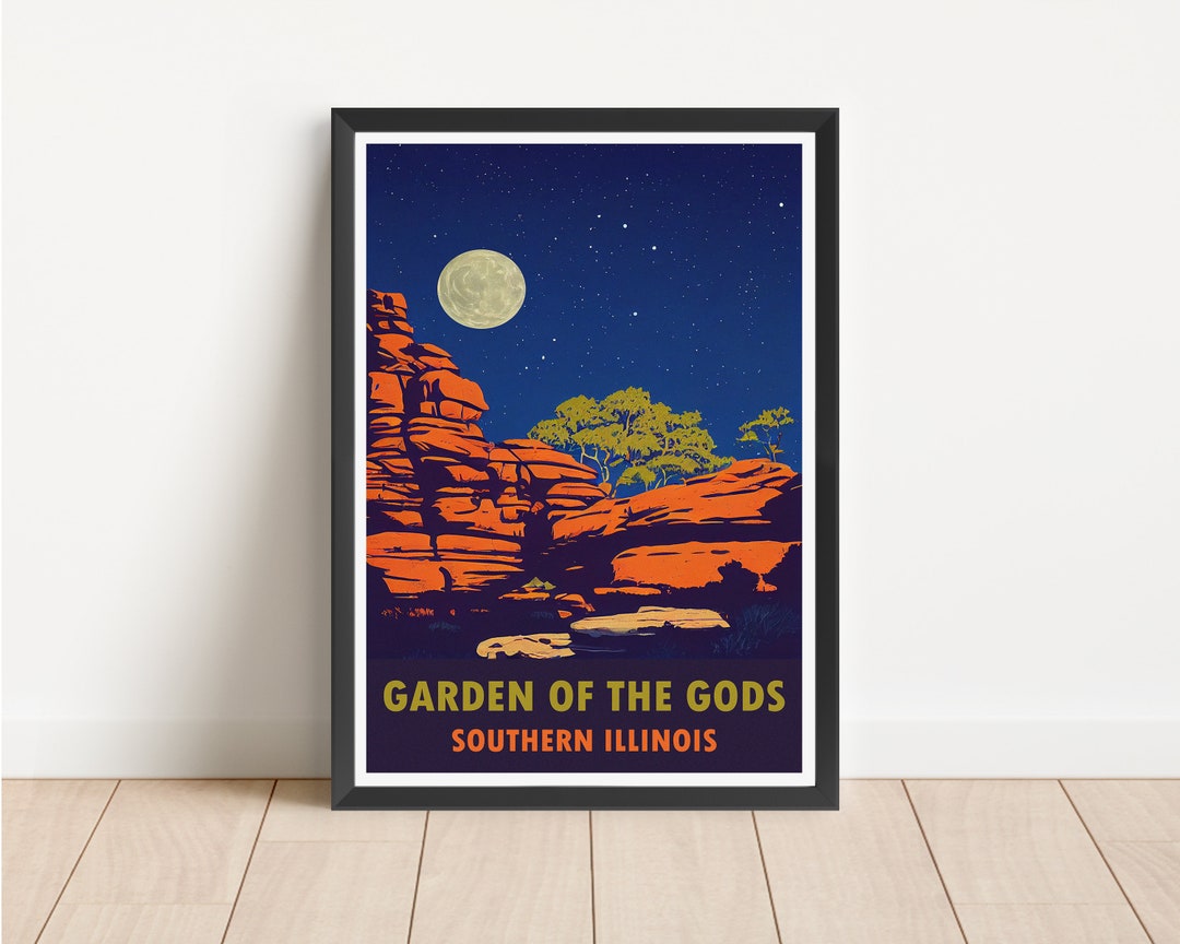 Garden of the Gods Art Print | Shawnee National Forest Travel Poster ...