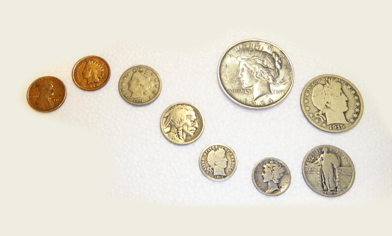 100+ Year Old U.S. Coin Lot - 5 Vintage Coins 100 Years of Age or Older ...