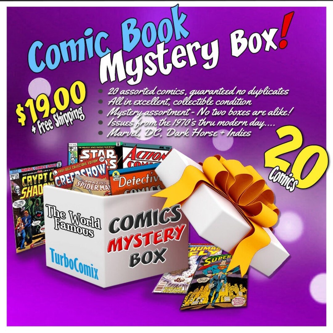Comic Book Mystery Box With 20 Comics. Marvel, DC & Indies - Etsy