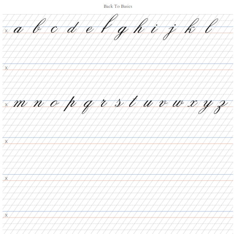 Cursive Practice Sheets - Etsy