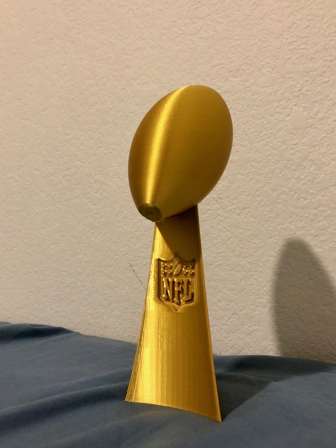 NFL Super Bowl Trophy REPLICA Lombardi Gold 10in Height for ANTIQUE ...