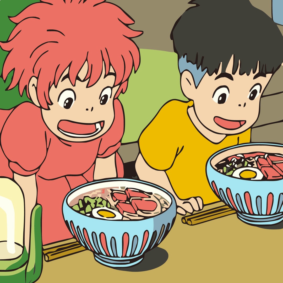 Ponyo OMG RAMEN Paint by Number 20x20cm - Etsy