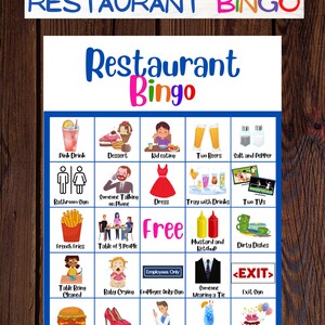 Customizable Restaurant Bingo Game With Images for Toddlers - Etsy