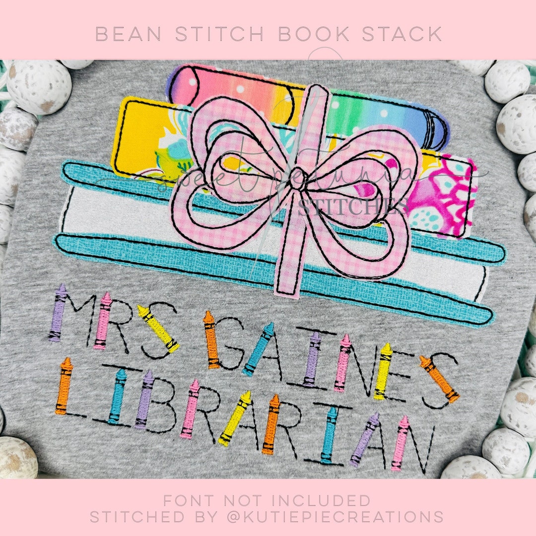Book Stack Librarian Library Back to School Kindergarten Books Reading ...
