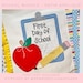 Back to School Apple Pencil Teacher Clipboard Name Frame Applique Satin ...