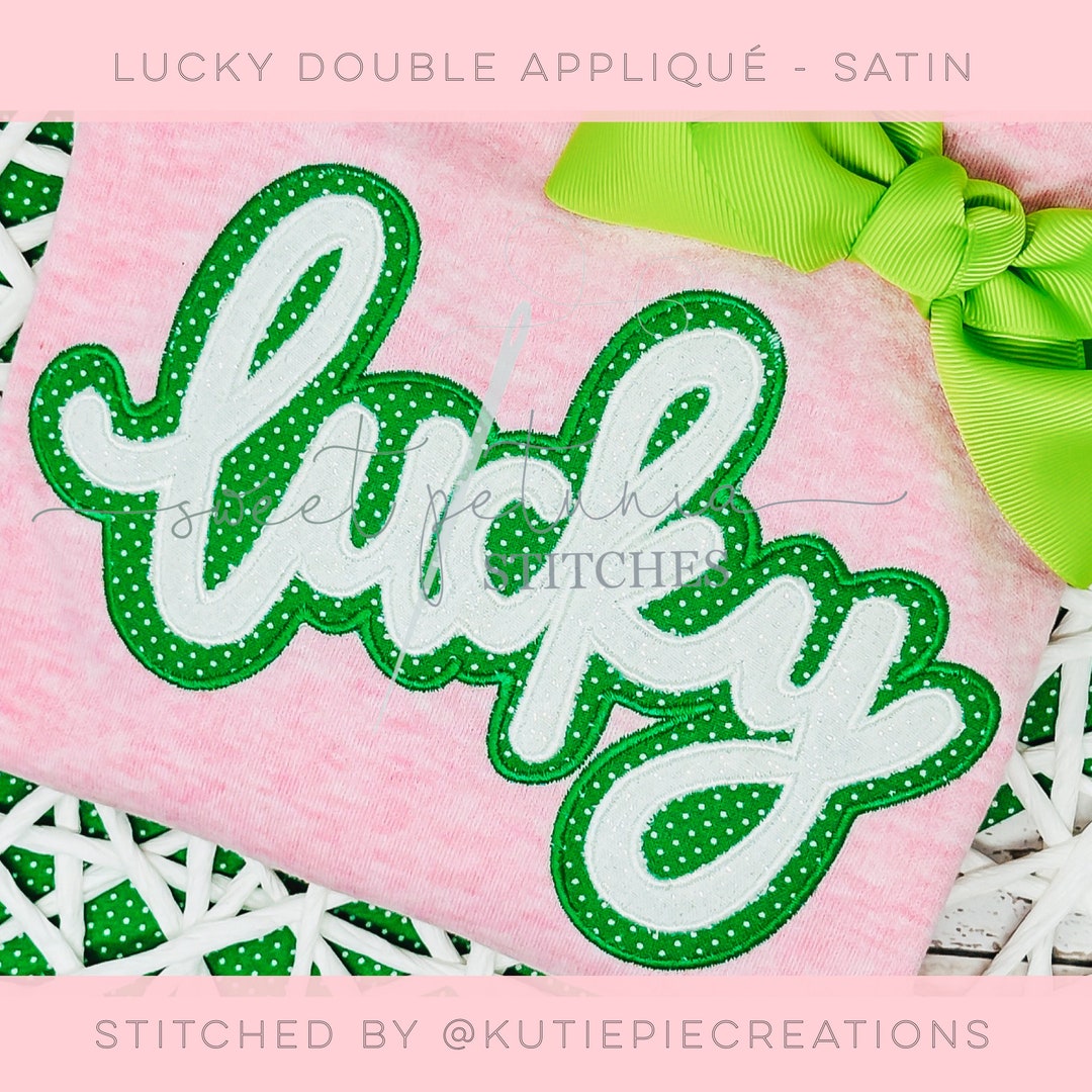 Lucky Luck Clover Green St. Patrick's Day Leprechaun Hand Lettered ...