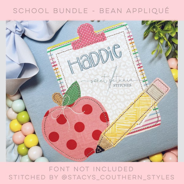 Back to School Applique - Etsy