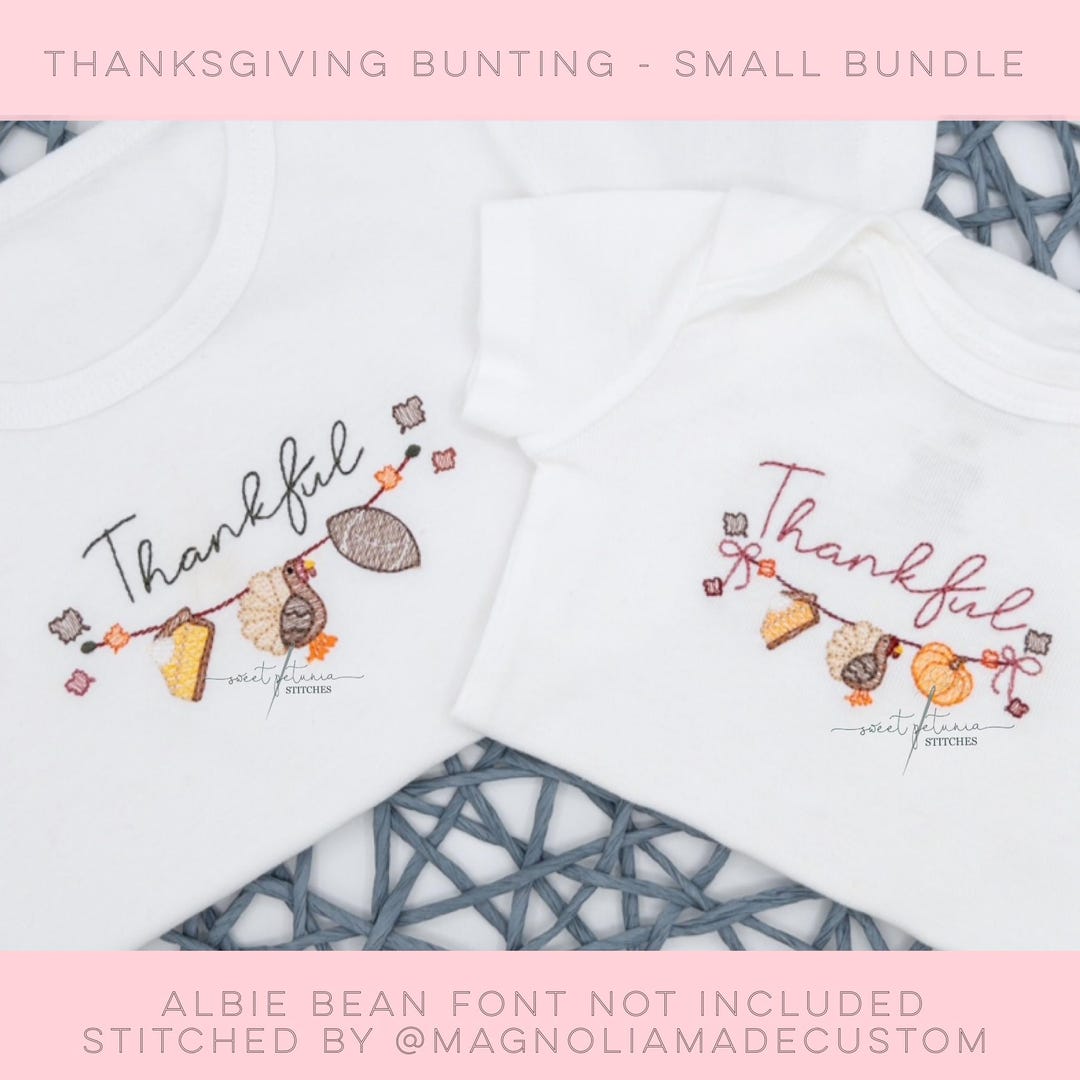 Fall Thanksgiving Bunting SMALL Bundle Turkey Day Bunting Turkey Bow ...