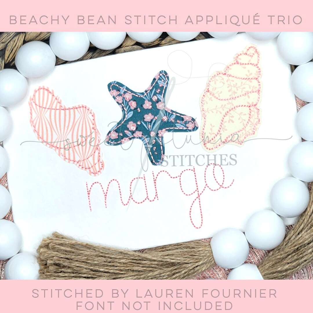 Seashell Conch Shelling Clam Seashells Beachcombing Beachy Bean Stitch ...