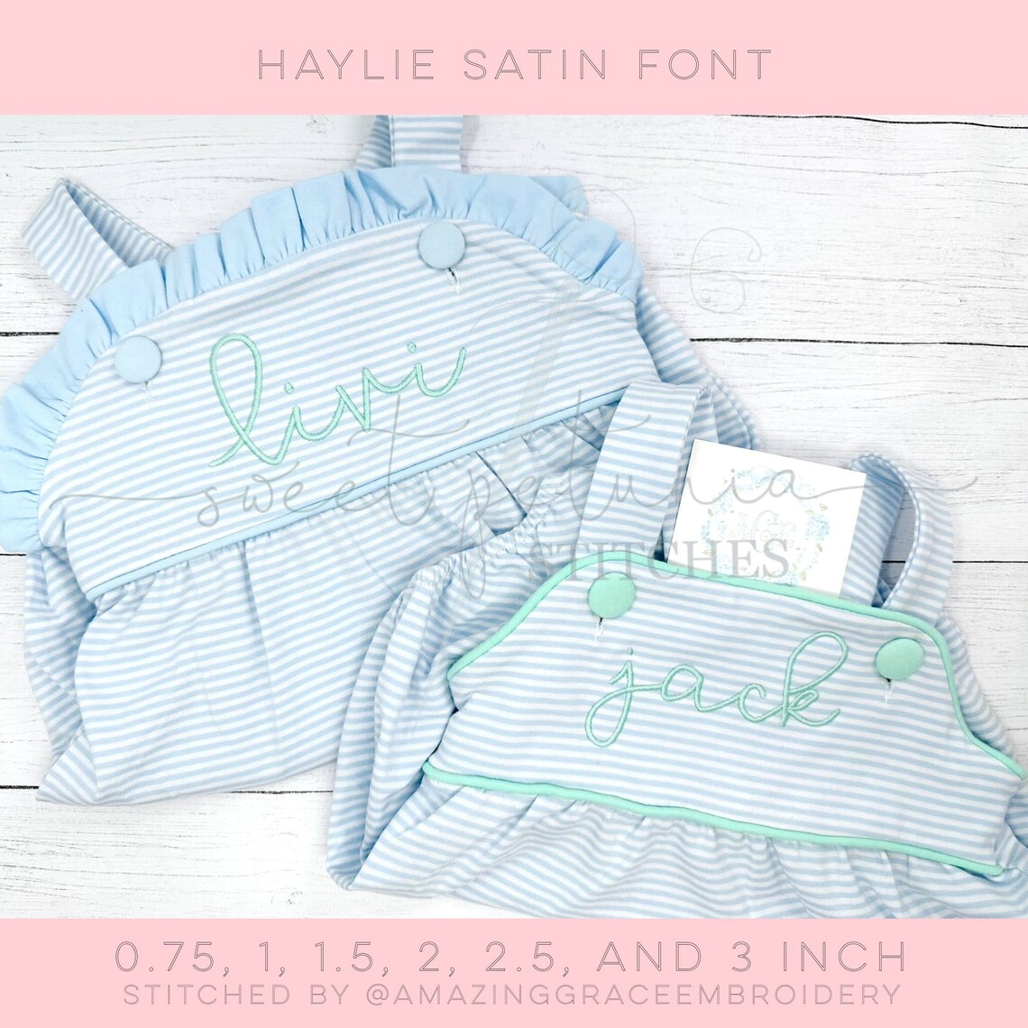 Haylie Font Girly Satin Font Cursive Embroidered Font BX Satin Stitch ...
