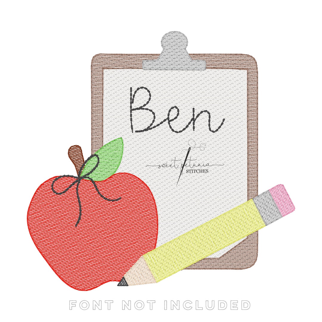 Back to School Apple Pencil Clipboard Teacher Back to School ...