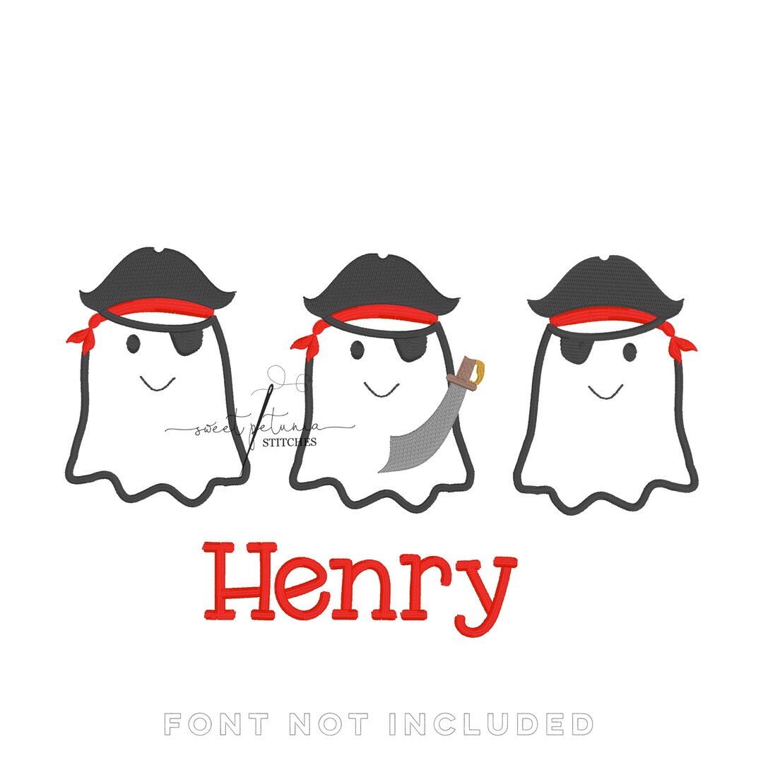 Pirate Pirates Pirate Ship Ghost Trio Ghostly Boys Trick or Treat ...
