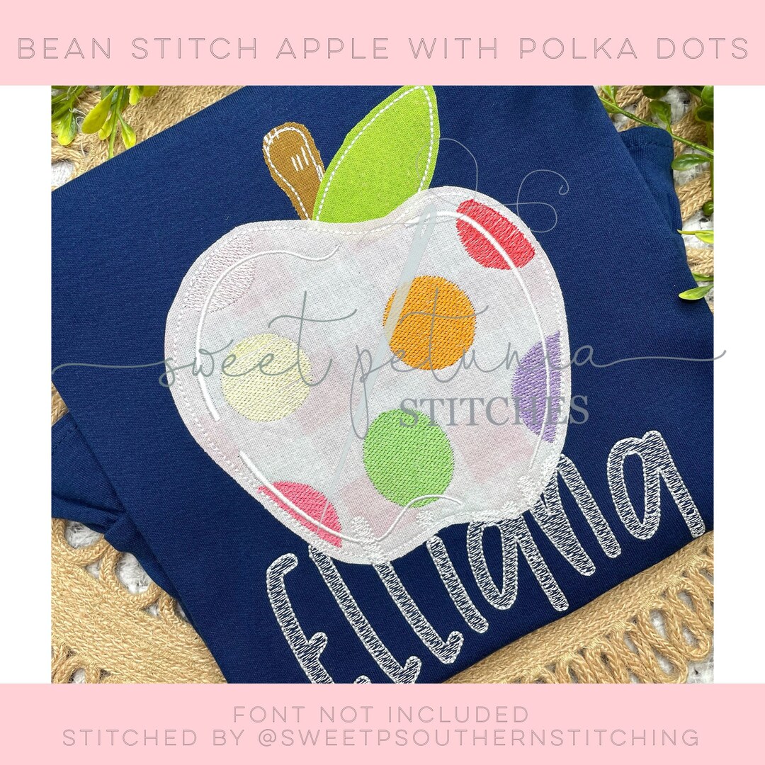 Polka Dot Apple Apple Picking Back to School Kindergarten Teacher Bean ...