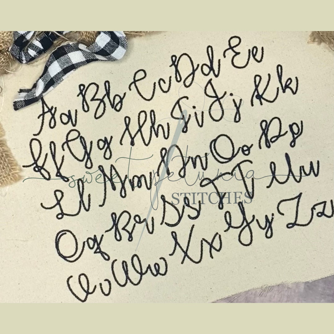 Eleanor Font Embroidered Font BX Satin Stitch Machine Embroidery Font ...