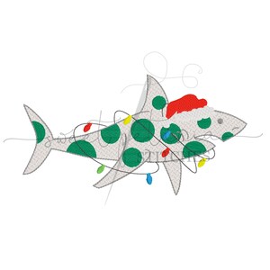 Shark Christmas Season Polka Dot Shark Underwater Christmas Lights ...