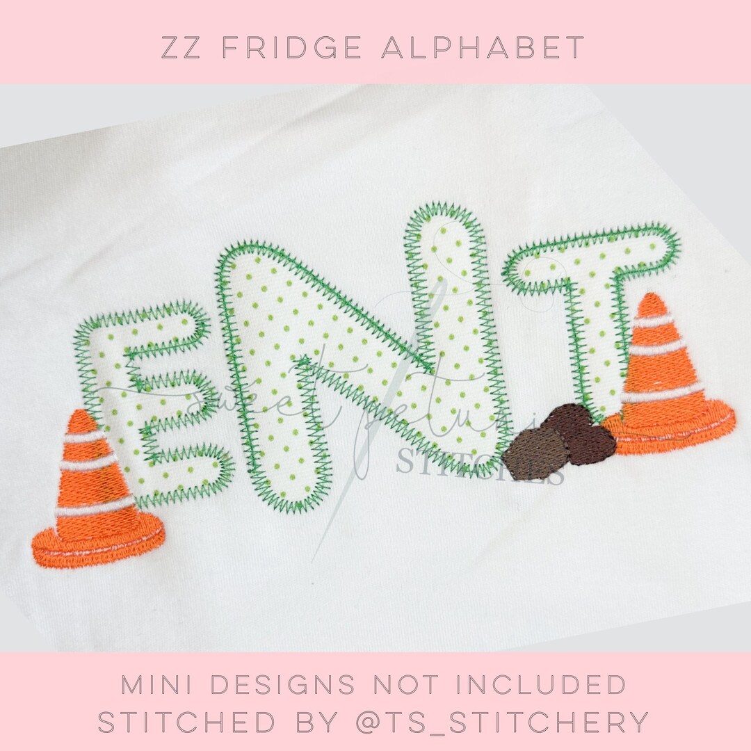 Fridge Font Letters ABC Alphabet ZZ Applique Font Embroidered Font BX ...
