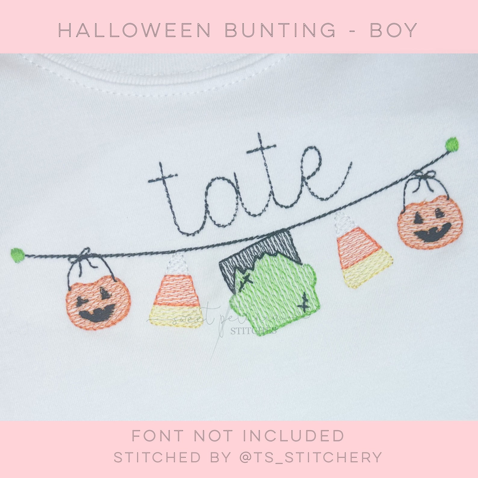 Halloween Boys Trick or Treat Candy Corn Frankenstein Jack-o-lantern ...