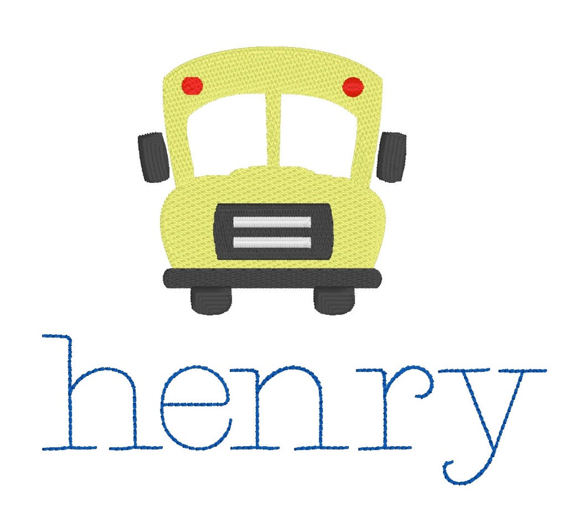 School Bus Bus Mini Bus Elementary Kindergarten Polo Boys Mini Back to ...