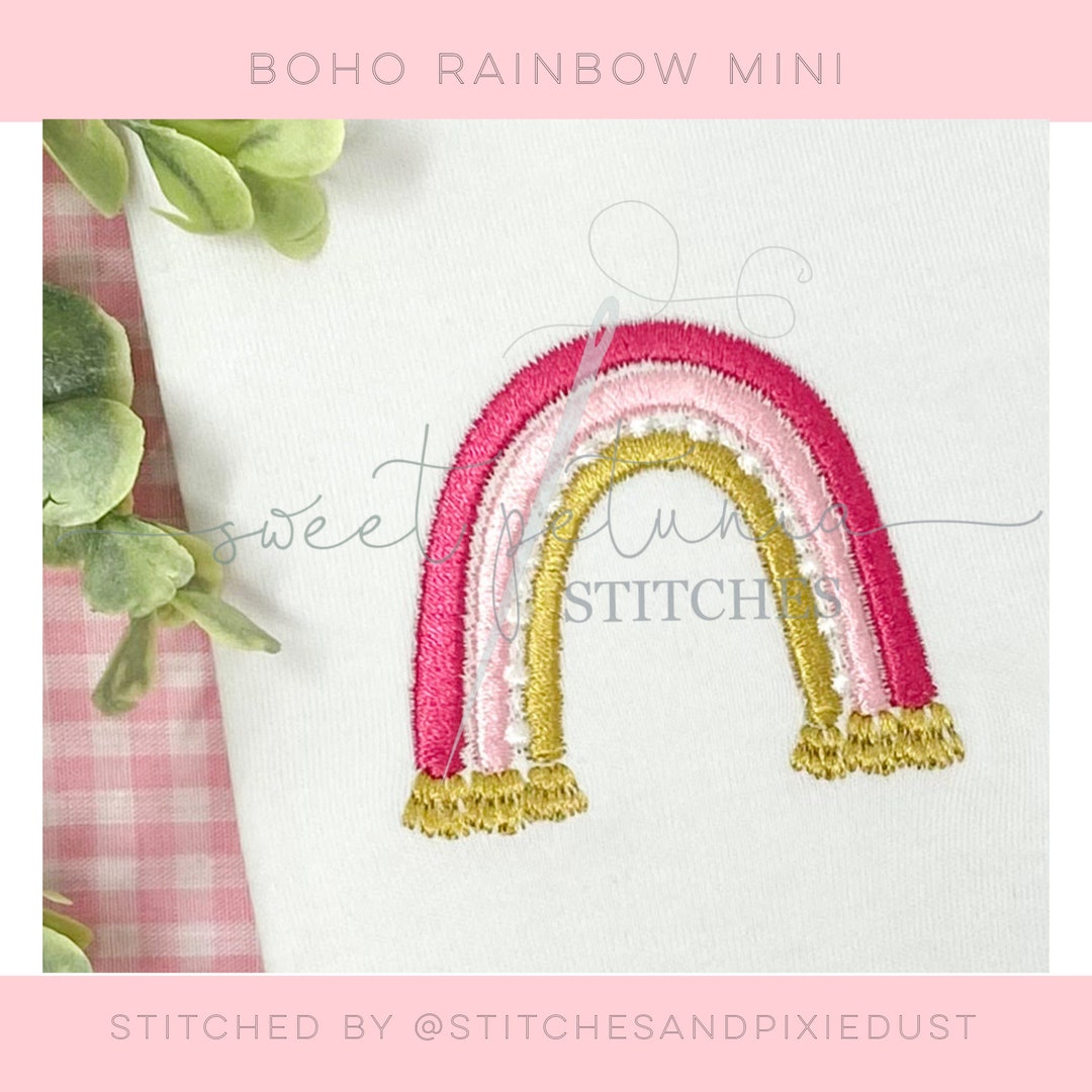 Rainbow Mini Boho Neutral Tassels Multi Color Rainbows Bohemian Girl ...