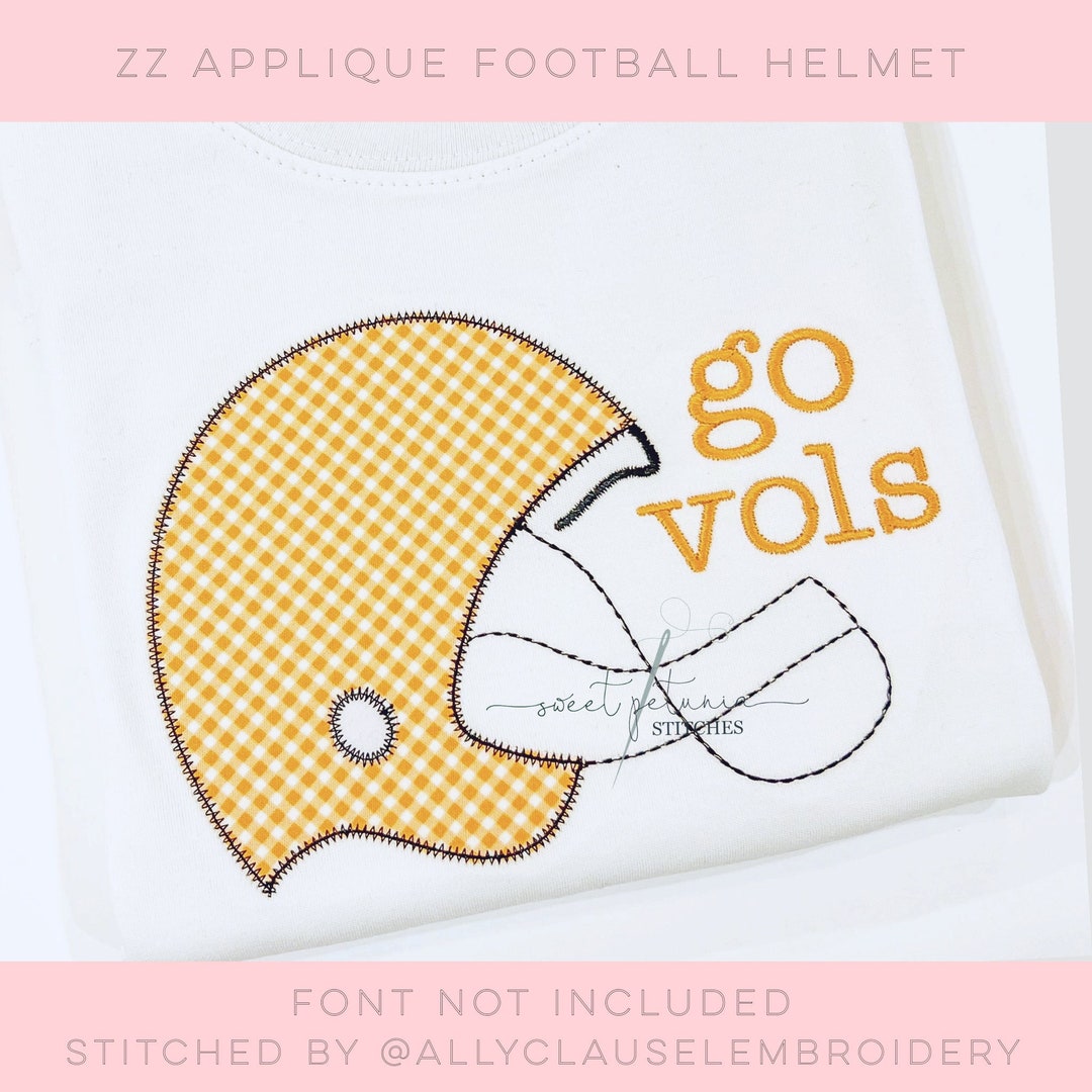 Football Helmet Applique Football Go Team Team Spirit College Football ...