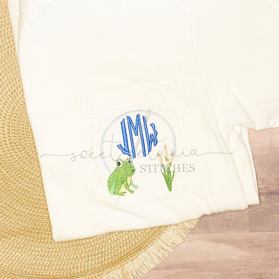 Frog Monogram Frame Boys Monogram Frame Pocket Design Mini Fill ...