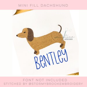 Dachshund Pup Weiner Dog Hot Dog Doxie Mini Fill Stitch Machine ...