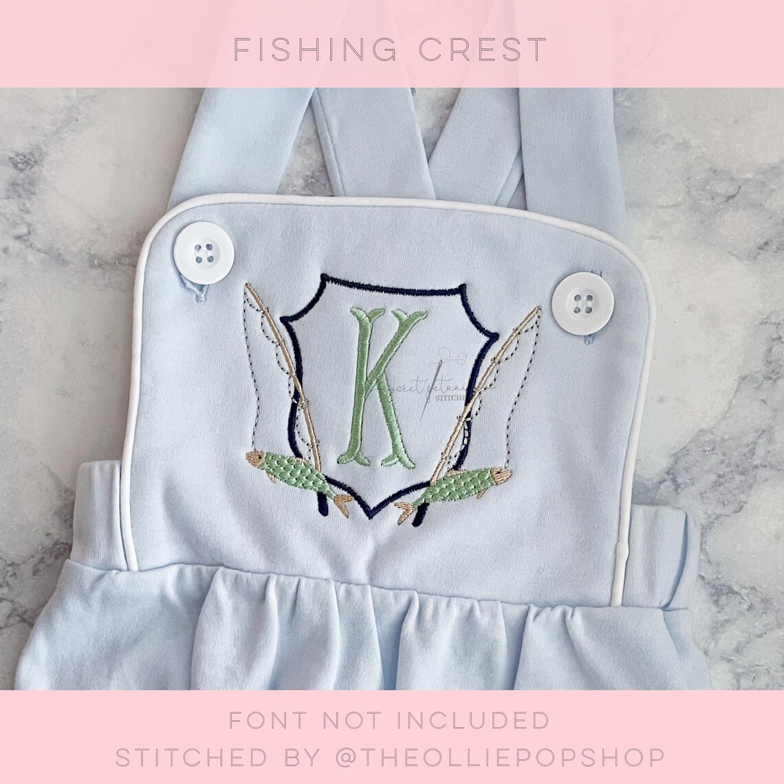 Fishing Fish Daddy Baby Boy Trout Bass Fishing Pole Crest Banner New ...