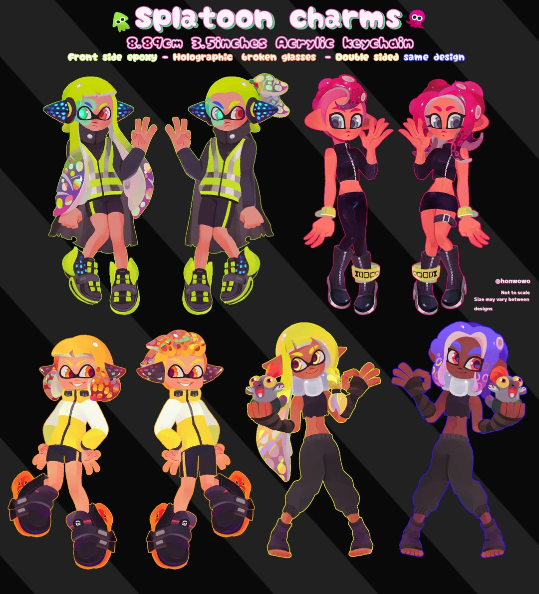 Splatoon Agent Keychains - Etsy Sweden