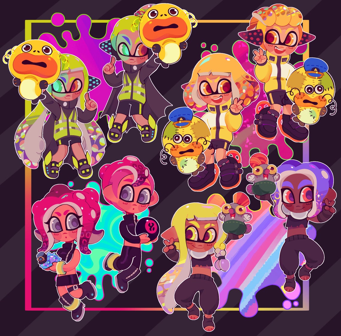 Splatoon Agent Acrilyc Pins - Etsy