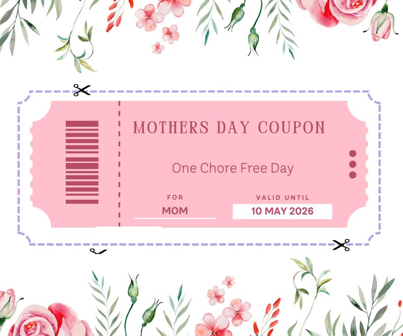 Mother’s Day Coupon Book Printable – 26 Gift Coupons + Bonus Blanks ...
