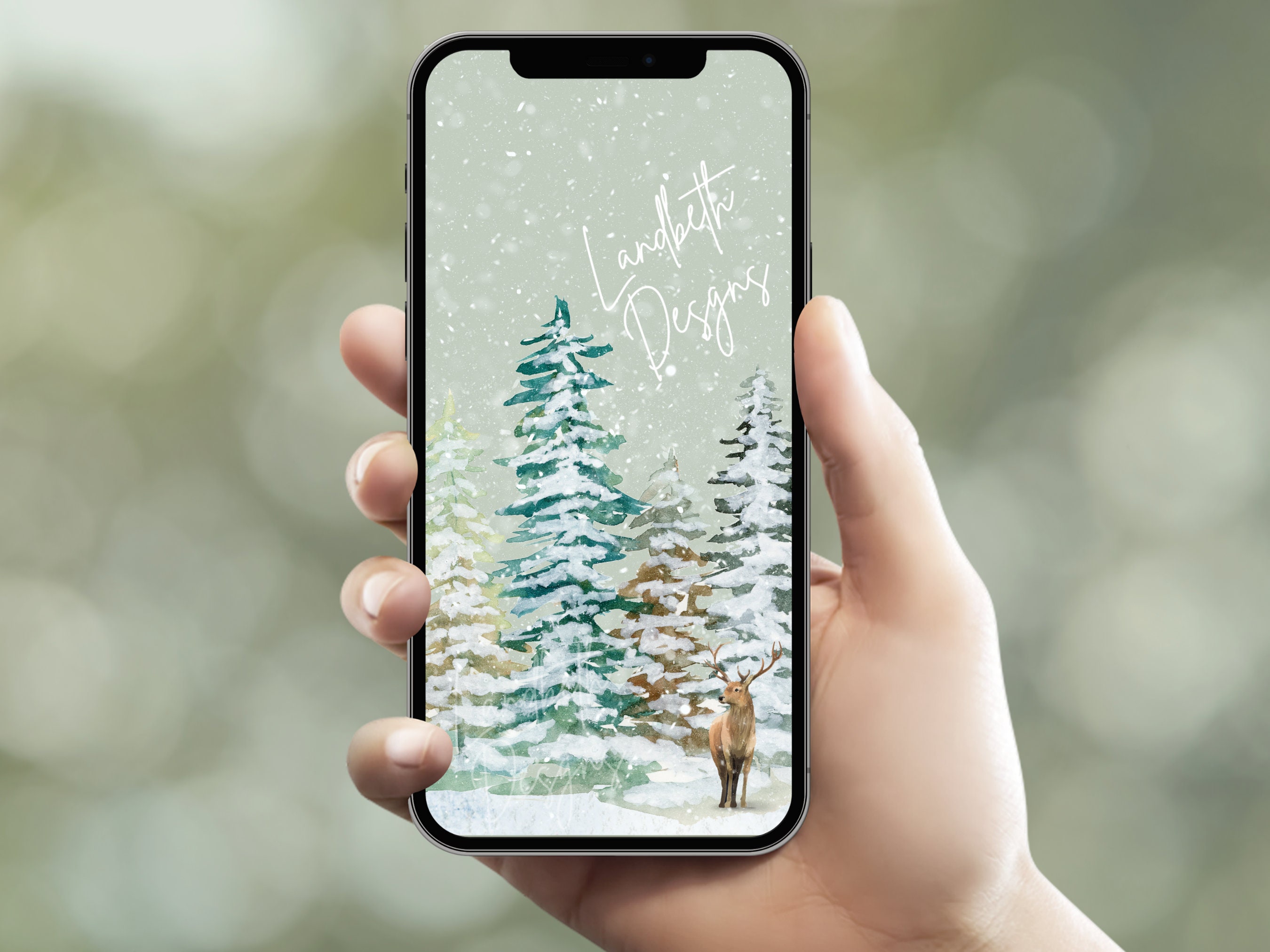 Snow Falling Iphone Wallpaper