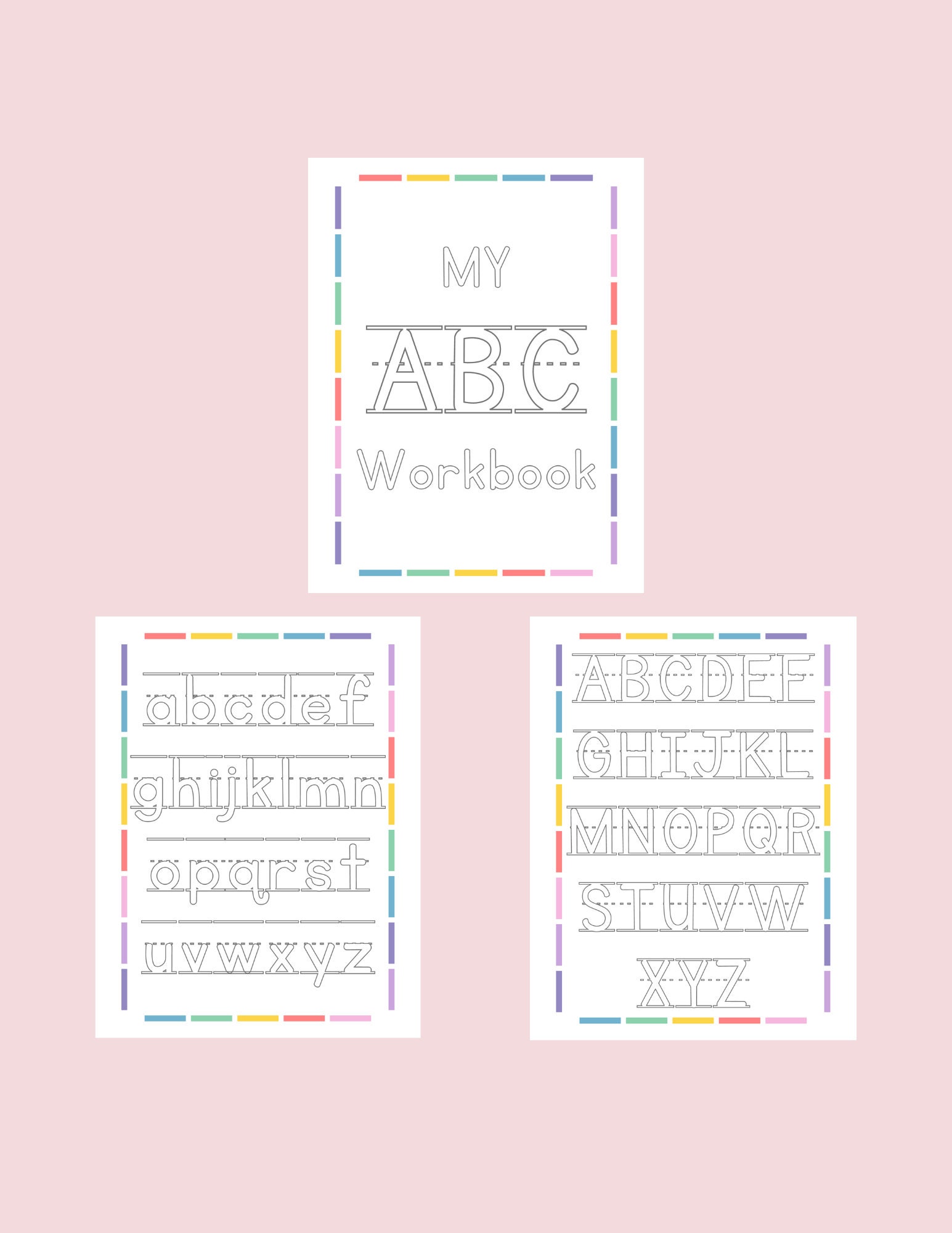 30 Alphabet Coloring Pages, Coloring Workbook, Preschool, Kindergarten ...