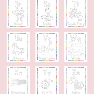 30 Alphabet Coloring Pages, Coloring Workbook, Preschool, Kindergarten ...