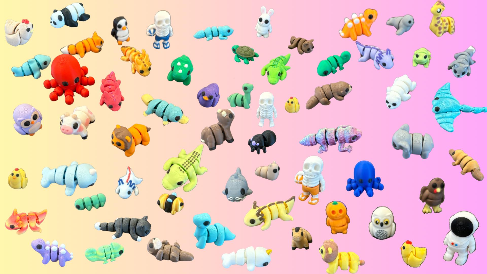 3D Printed Mini Animals, 3D Minis, 3D Toys, 3D Printed, 3D Animals, 3D ...