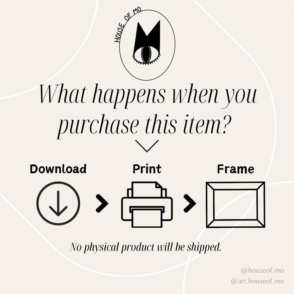 DIGITAL ART: Orange Cat Loaf Art Print, Wall Art for Cat Lovers ...