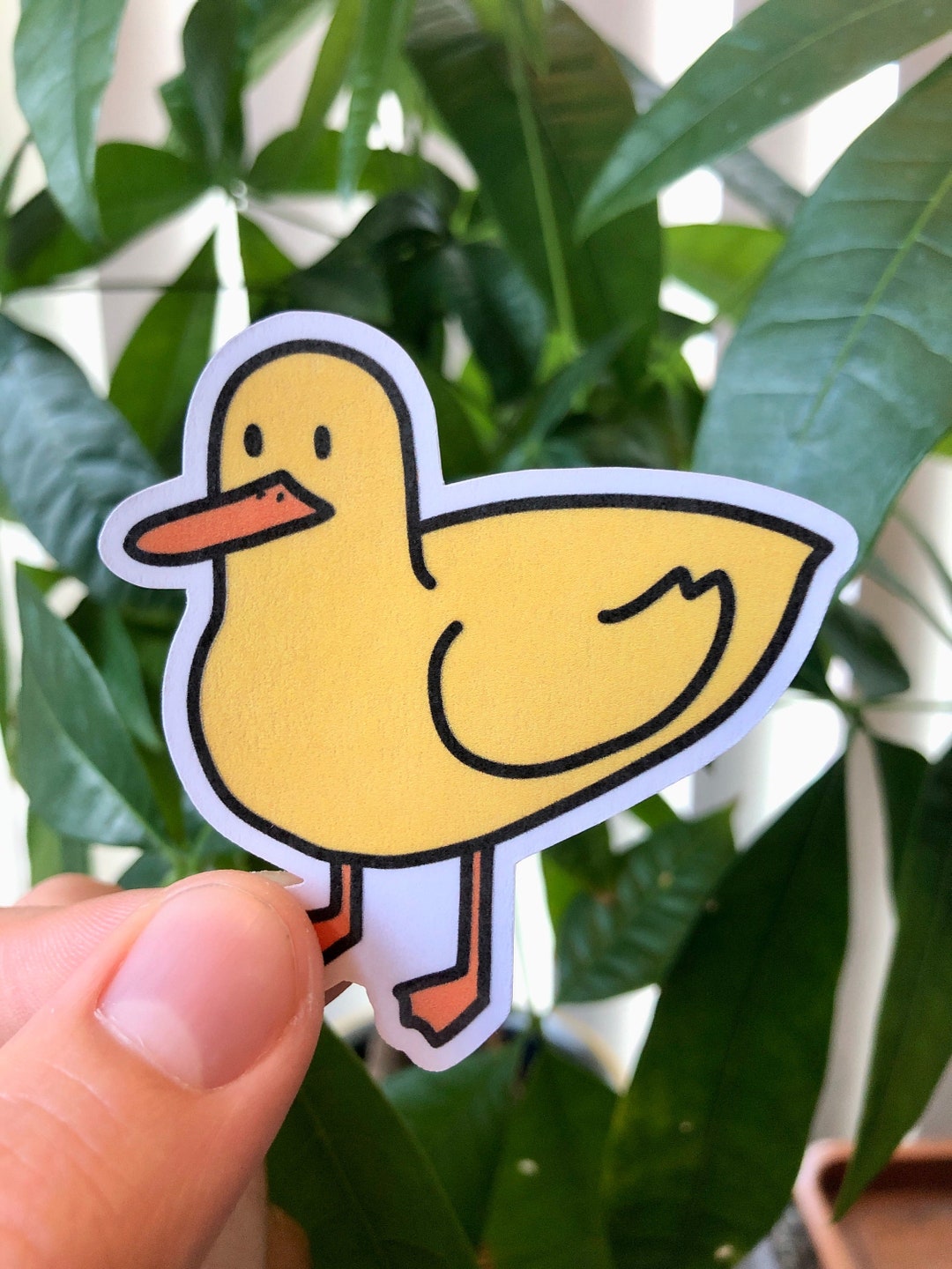Duck Sticker - Cute Duck Sticker - Cartoon Duck Sticker - Duck Laptop ...