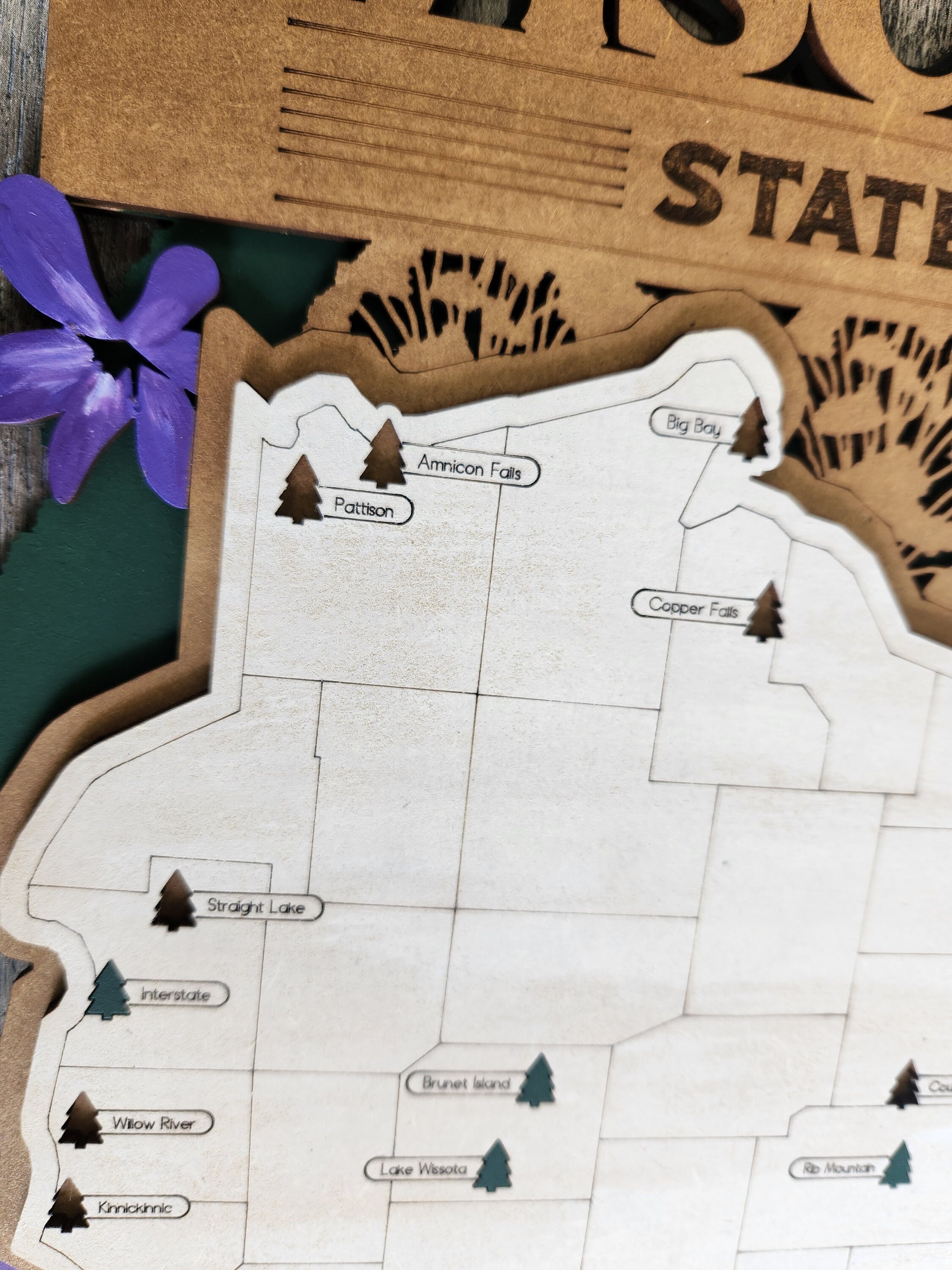 Wisconsin State Parks Map, Personalized Wisconsin State Park Travel Map ...